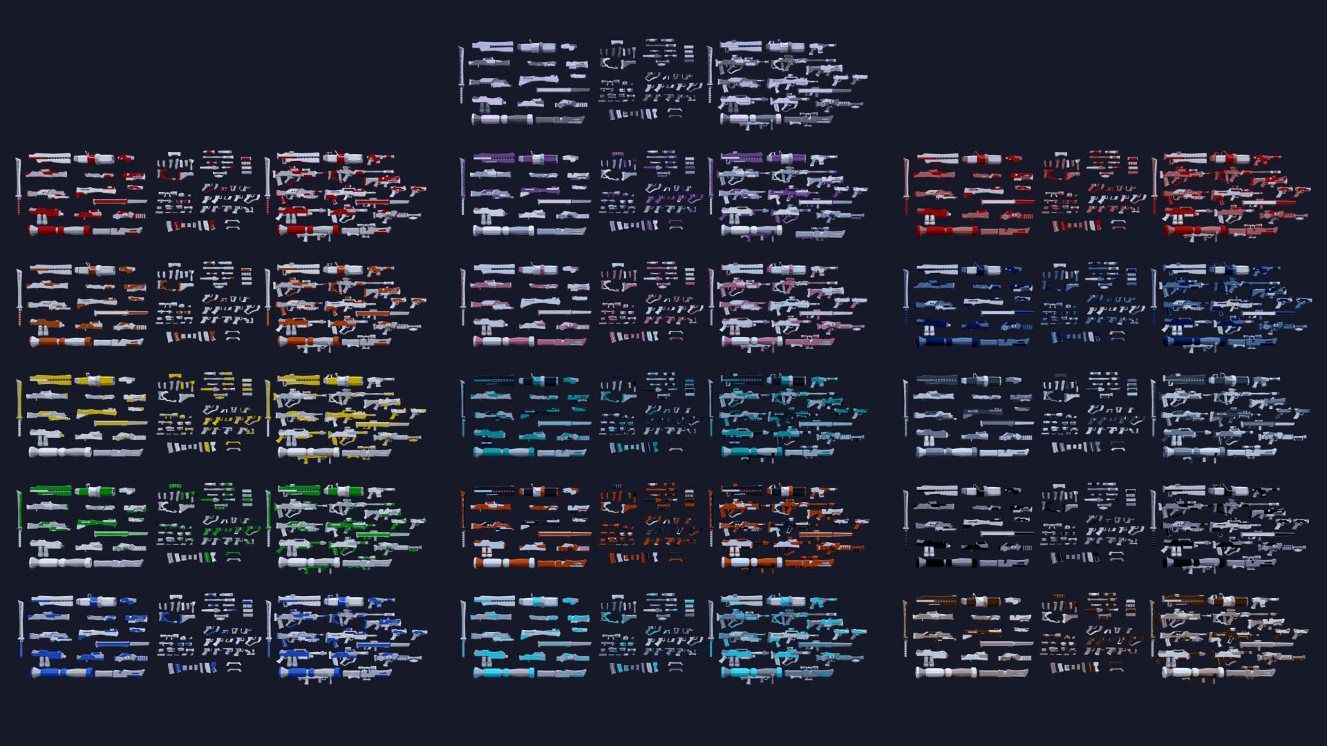 Sci-Fi Modular Kinetic Weapons Kit: 17 Weapons & 100+ Modular Gun Parts ...
