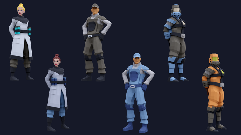 Sci-Fi Frontier Operations Character Kit: 26 Fully Animated Characters ...