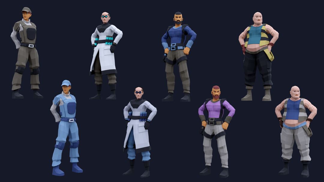 Sci-Fi Frontier Operations Character Kit: 26 Fully Animated Characters ...