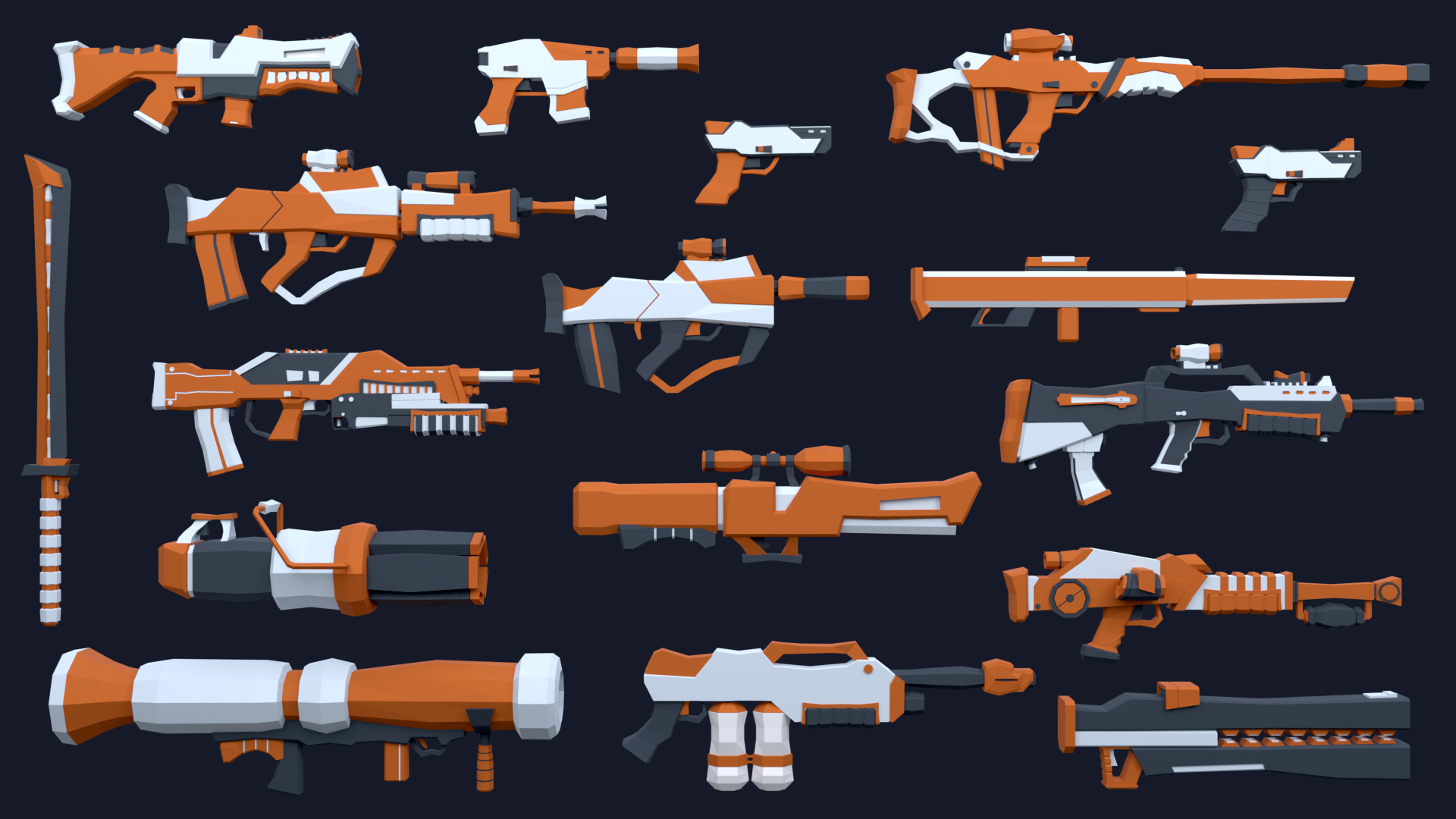 Sci-Fi Modular Kinetic Weapons Kit: 17 Weapons & 100+ Modular Gun Parts ...